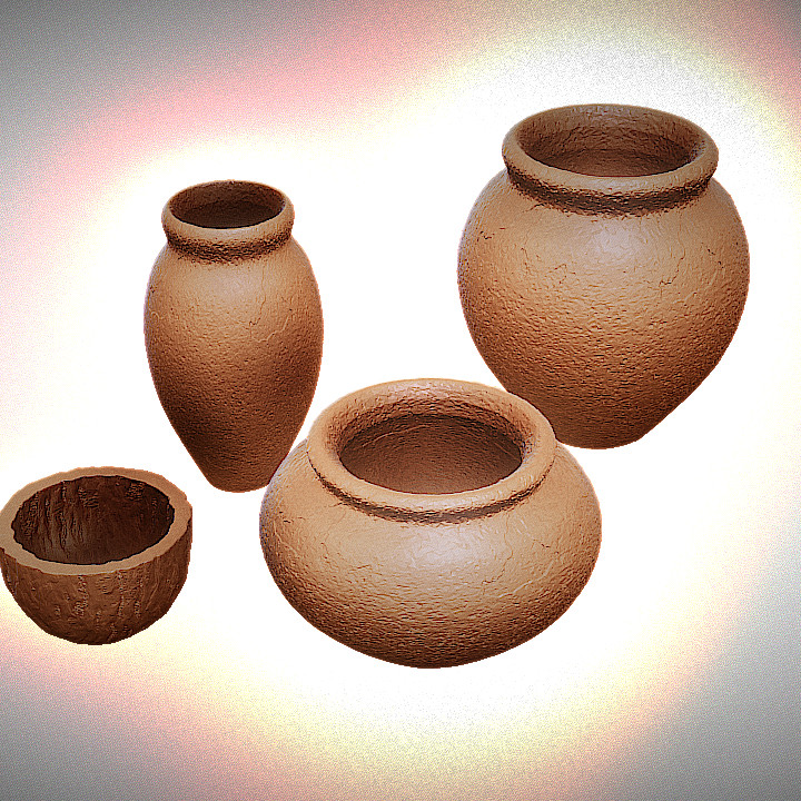 3D Printable Native American Village Set #1 by Key Capas