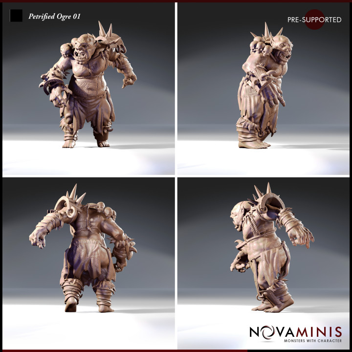 3D Printable Petrified Ogre 01 by NOVAMINIS