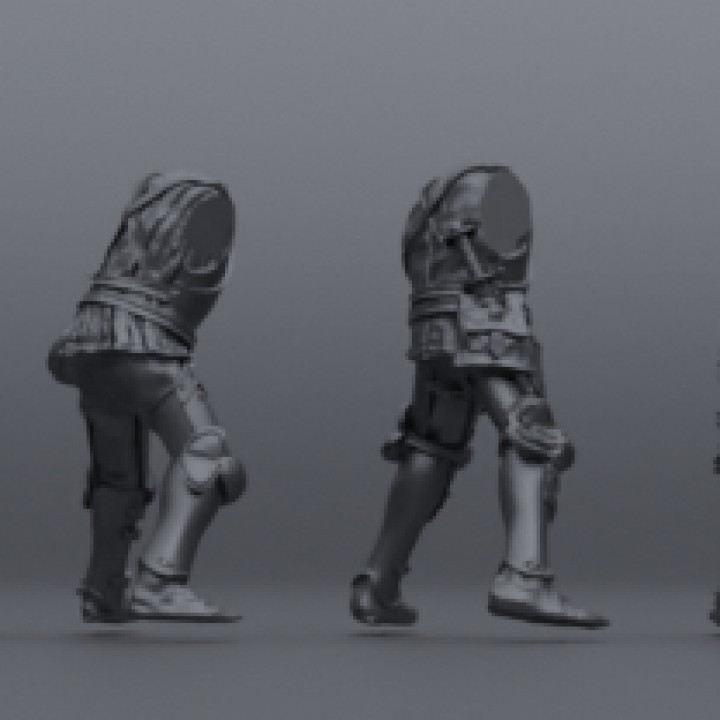 3D Printable Armored Body Bases by WarsteelMiniatures