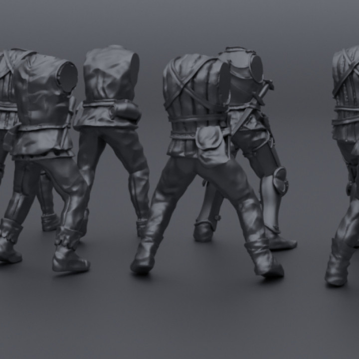 3D Printable Armored Body Bases by WarsteelMiniatures