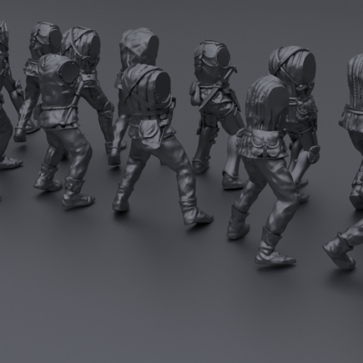 3D Printable Armored Body Bases by WarsteelMiniatures
