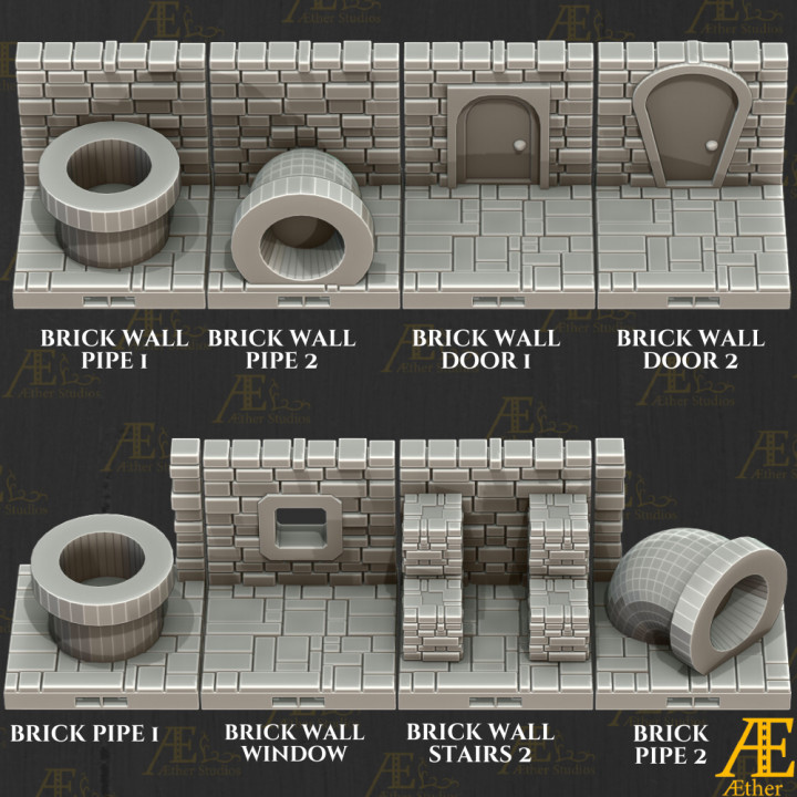 3D Printable AEDMLD03 - Pipe World by Aether Studios