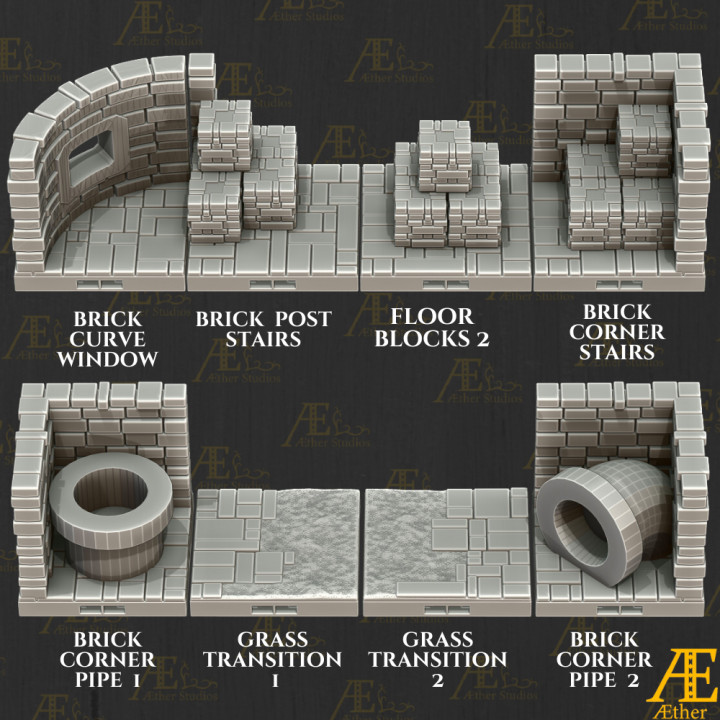 3D Printable AEDMLD03 - Pipe World by Aether Studios