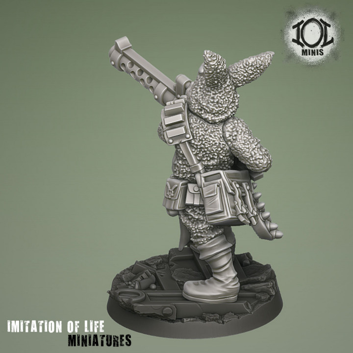 3D Printable Ratata - Bunny Clan specialist with Machinegun by ...