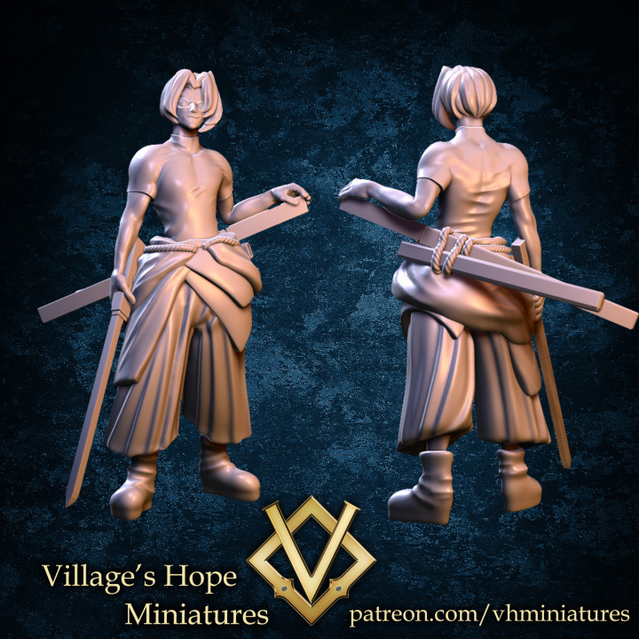 3D Printable Six sword demon -young blade master by Village's Hope ...