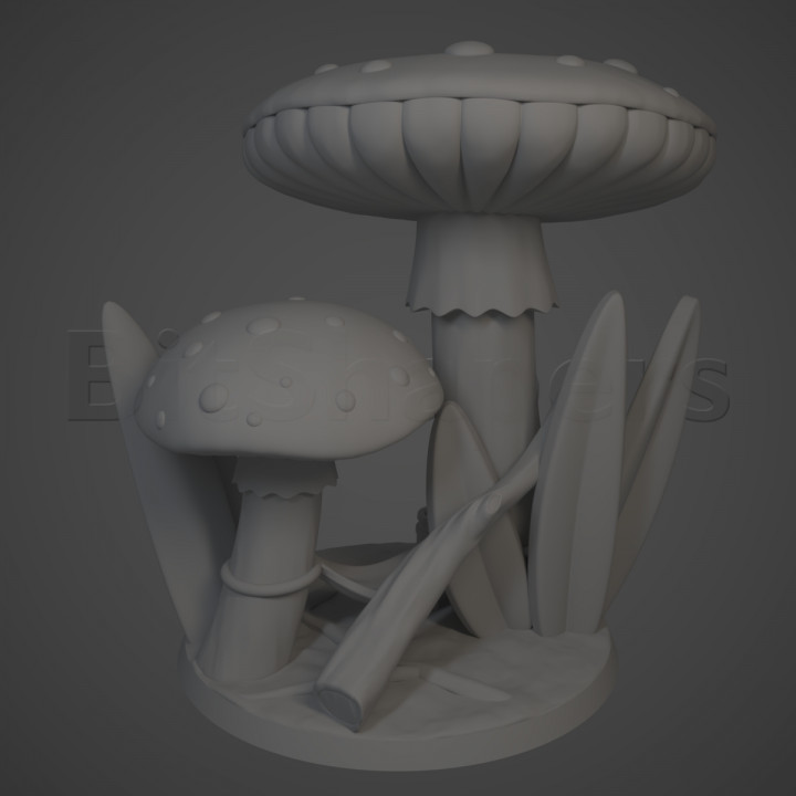 3D Printable Mushroom Cottage Double by ErmyanArts