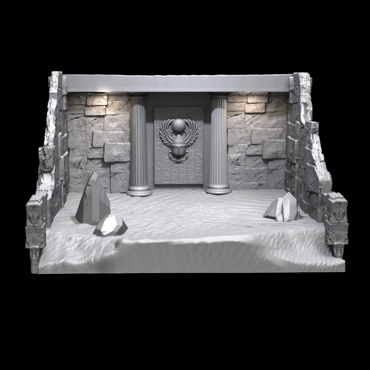 3D Printable DRM002 Desert Large Diorama :: Game Pop Dioramas :: Black ...