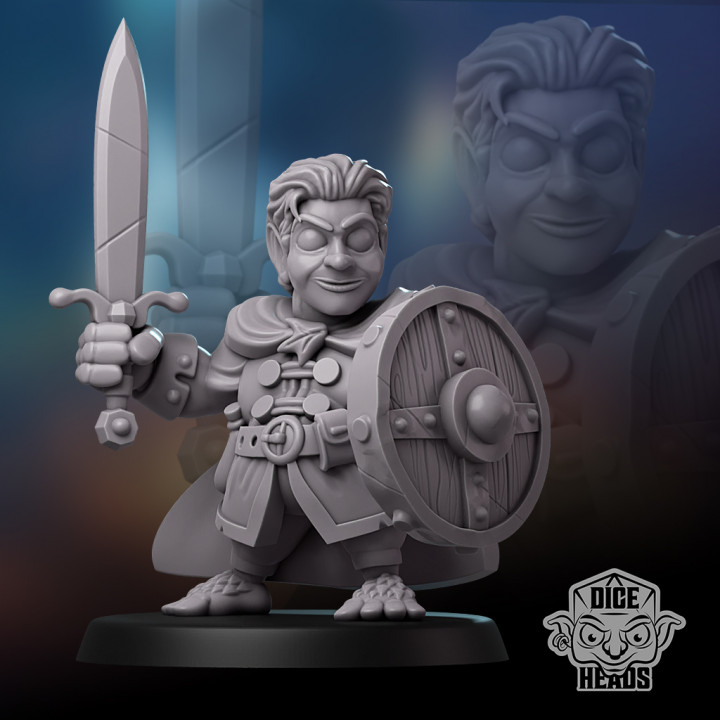 3D Printable Halflings (Pre-supported Included) by Dice Heads