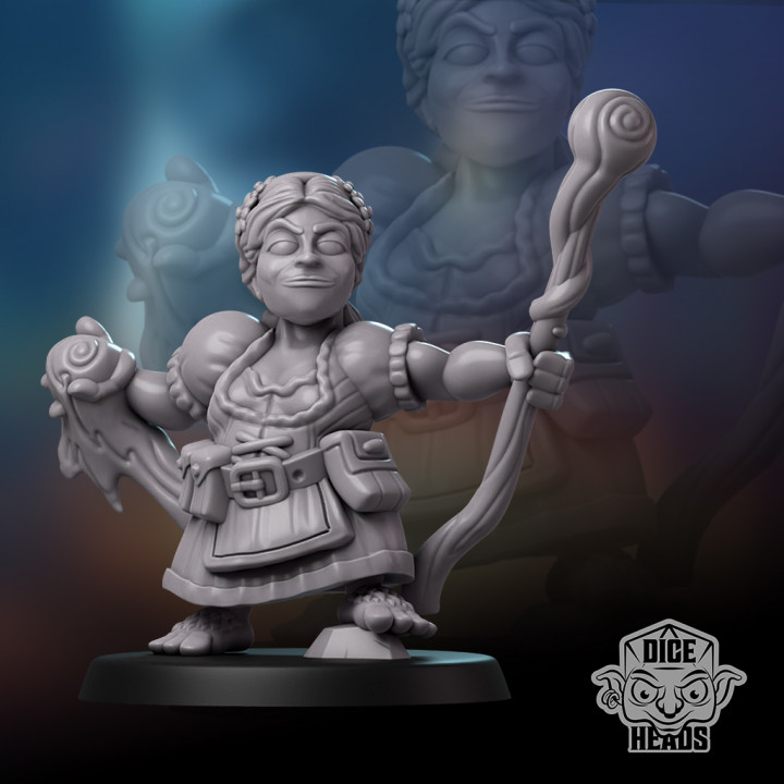 3D Printable Halflings (Pre-supported Included) by Dice Heads