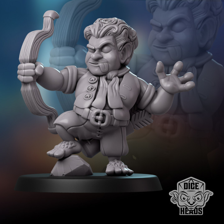 3D Printable Halflings (Pre-supported Included) by Dice Heads