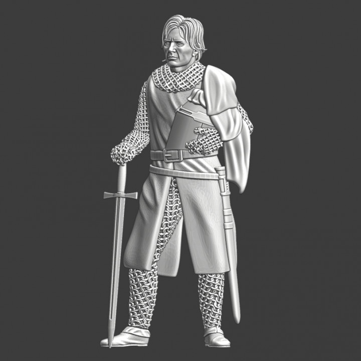 3D Printable Wilfred of Ivanhoe - Standing with helmet in hand by ...