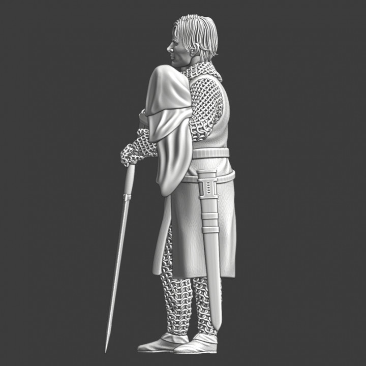 3D Printable Wilfred of Ivanhoe - Standing with helmet in hand by ...