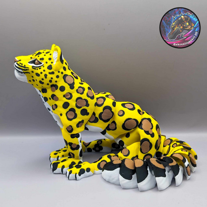 3D Printable Flexi Leopard, Articulated Leopard, Panther by Kirsten M