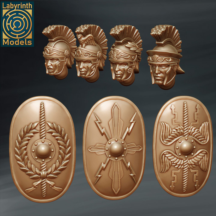 3D Printable Praetorian Guard - 32mm scale by Labyrinth Models