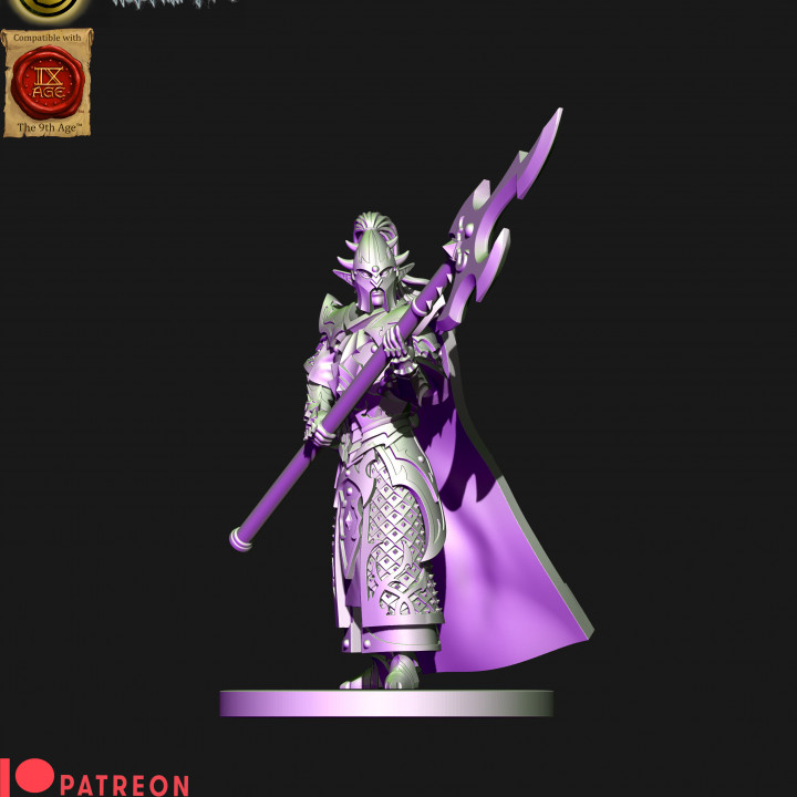 3D Printable Dark elves Obsidian guard (elf) by HoloMiniatures