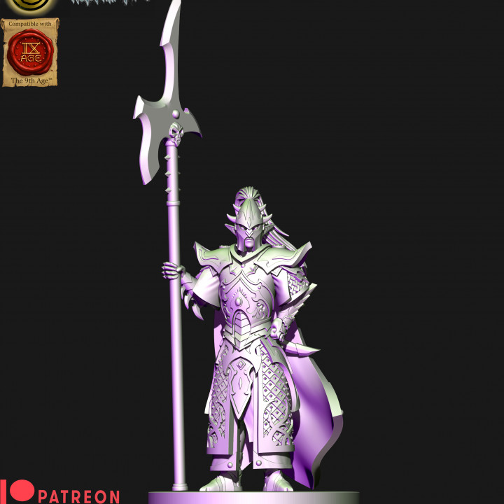 3D Printable Dark elves Obsidian guard (elf) by HoloMiniatures