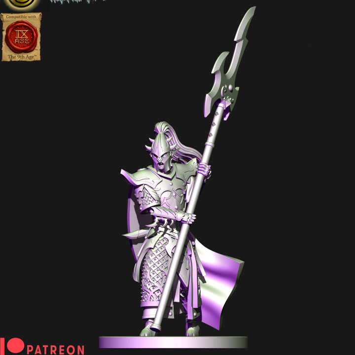 3D Printable Dark elves Obsidian guard (elf) by HoloMiniatures