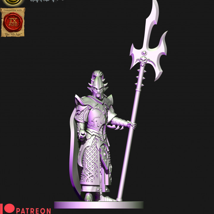 3D Printable Dark elves Obsidian guard (elf) by HoloMiniatures