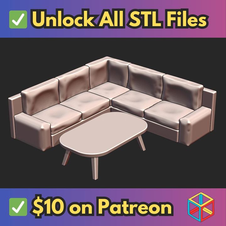 Téléchargement 24th Scale Model Living Room Set with Leather Sofa and ...