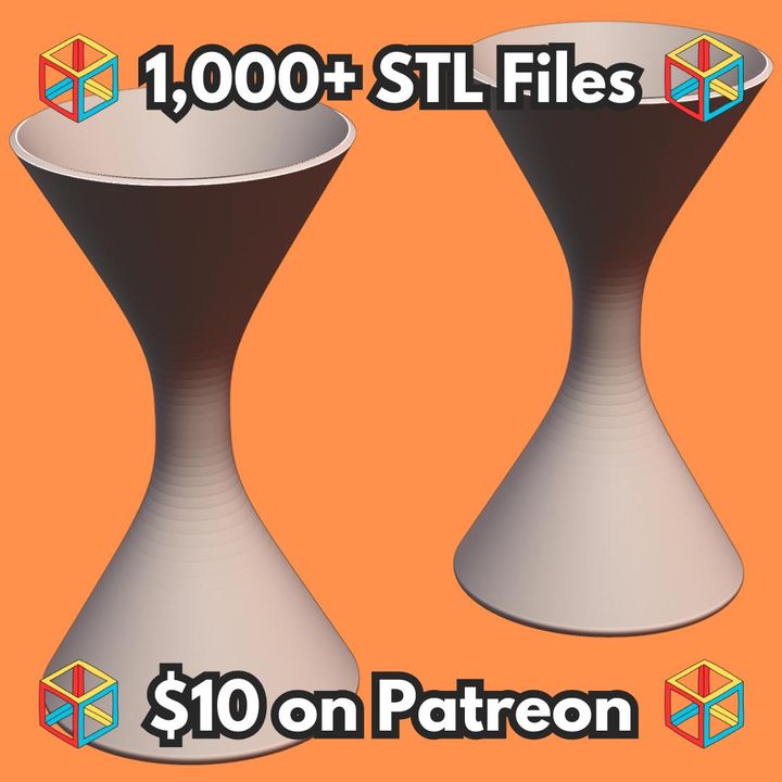 3D Printable Mid-Century Modern Spindle Planter for Indoor Plants ...