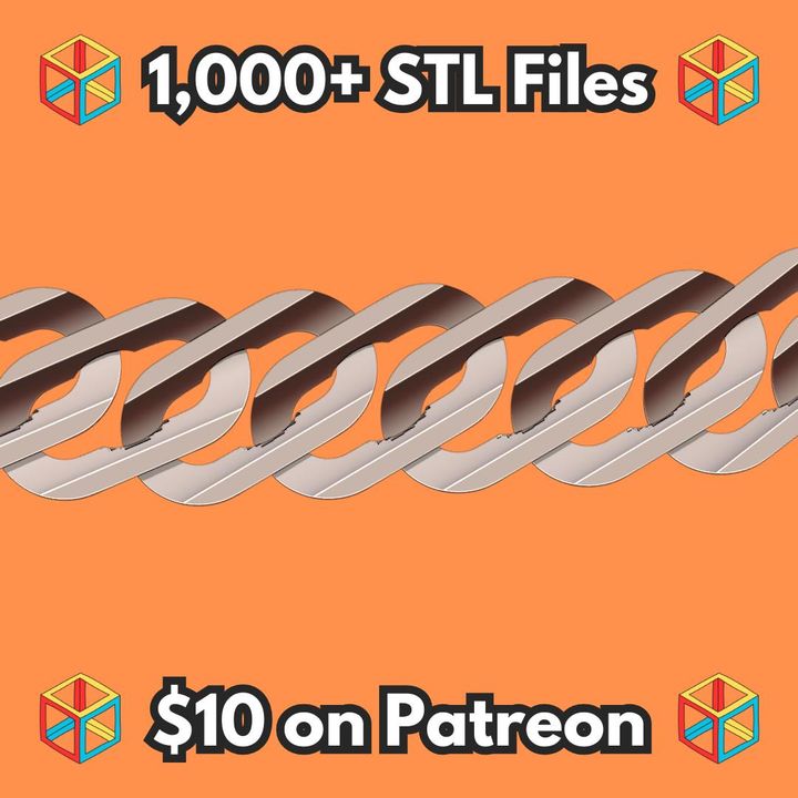 3D Printable Gangster Style Chain Necklace with Oval Pattern Links ...