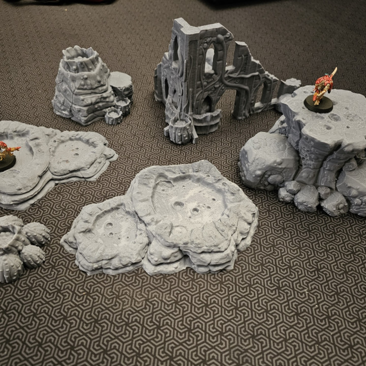 3D Printable Complete Tabletop Series- Alien Landscape by Dale Seaton