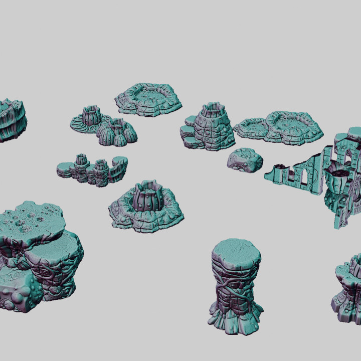 3D Printable Complete Tabletop Series- Alien Landscape by Dale Seaton