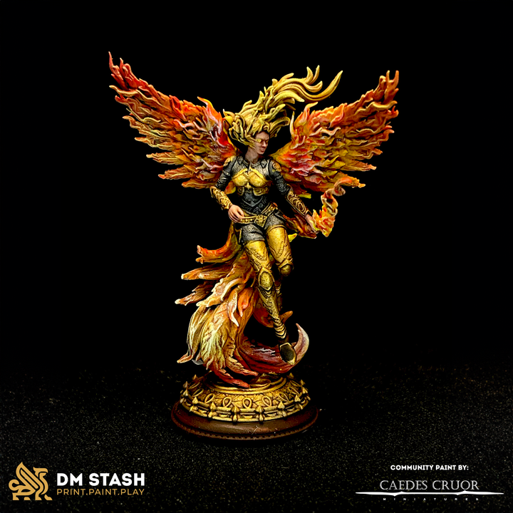 3D Printable Phoenix Sun Elf Ranger - Sairena by DM Stash