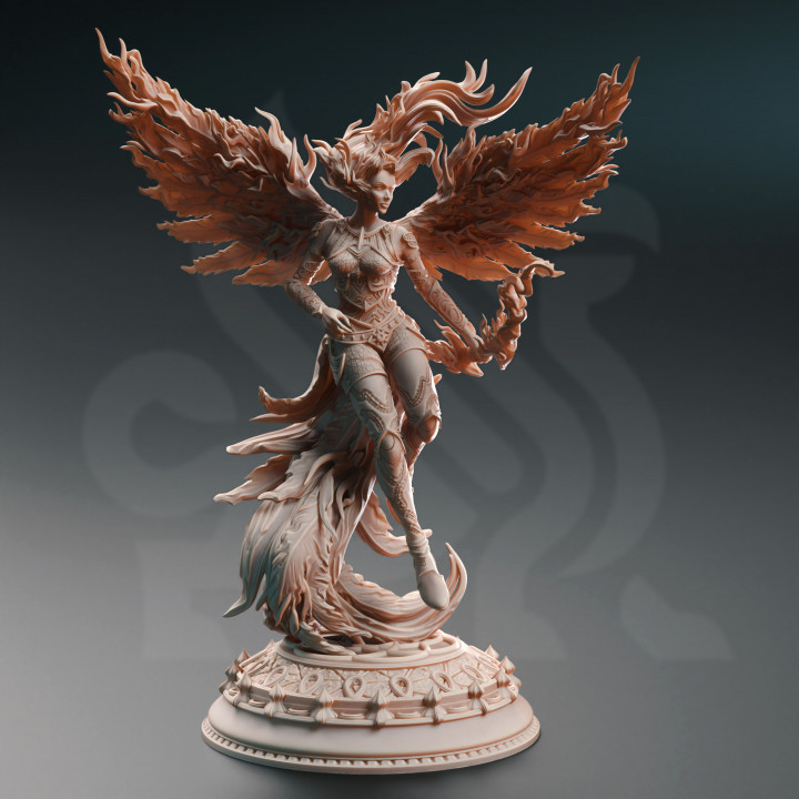 3D Printable Phoenix Sun Elf Ranger - Sairena by DM Stash