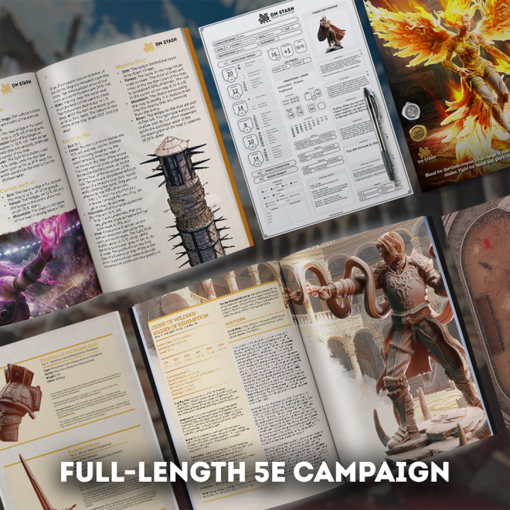 3D Printable DM Stash Apr '24 5E Campaign - Blood for the Gods by DM Stash