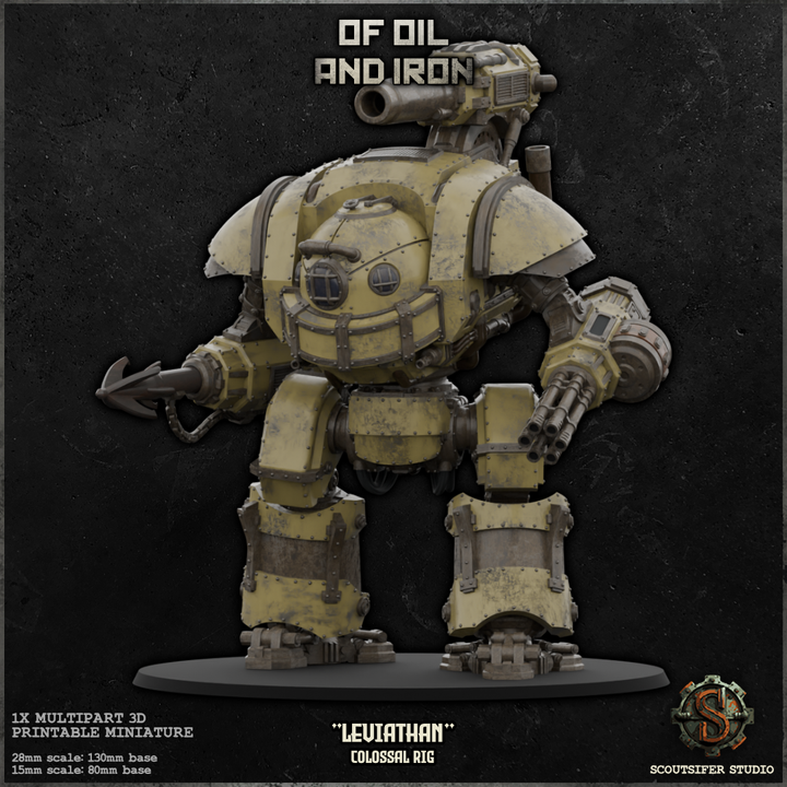 3D Printable "Leviathan" Colossal Rig | Dieselpunk Mech by Scoutsifer ...