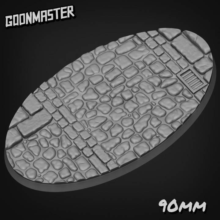 3D Printable Cobblestone Road Base Set by Goon Master