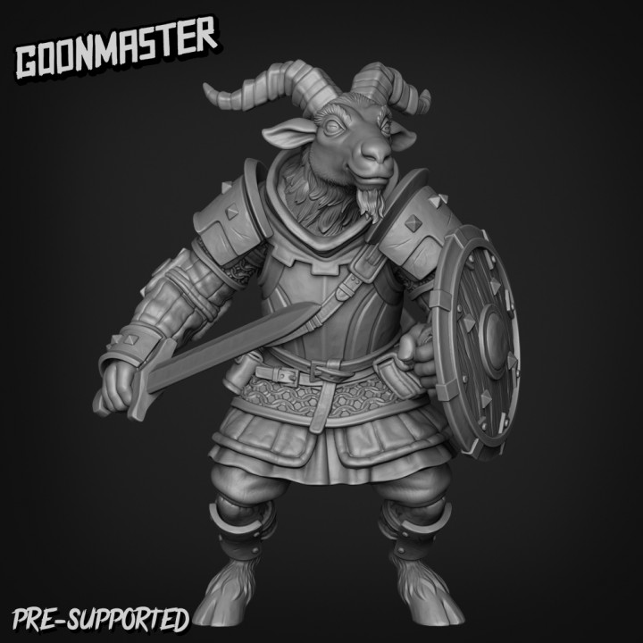 3D Printable Black Goat Marauder Sword Shield 1 by Goon Master