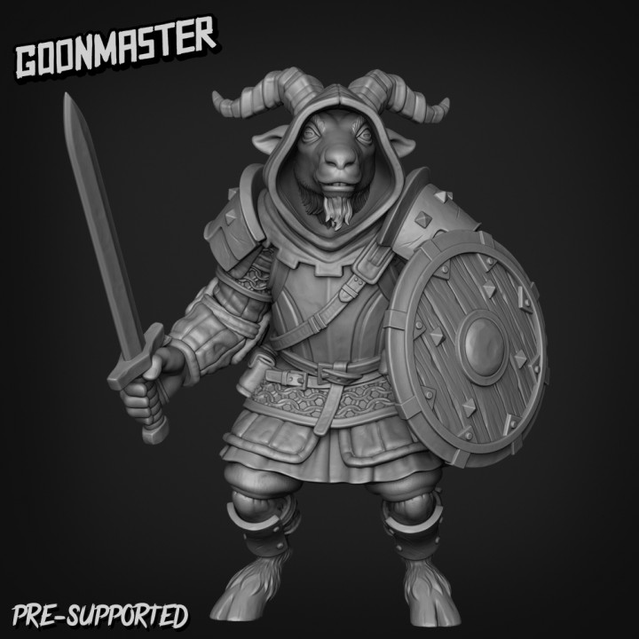 3D Printable Black Goat Marauder Sword Shield 3 by Goon Master