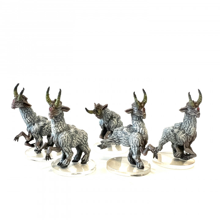 3D Printable Mirror Walkers: Locust Goat Herd by Ill Gotten Games