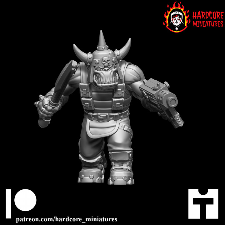 3D Printable Space Orc Retro Boyz #1 by Hardcore Miniatures