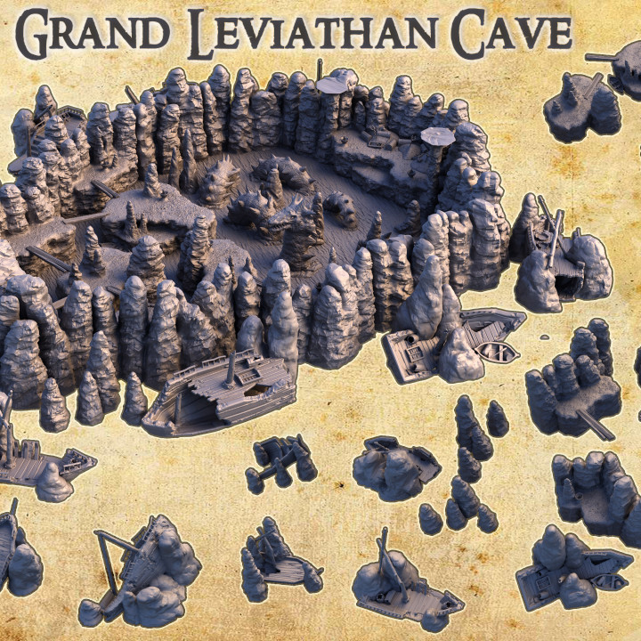 3D Printable Grand Leviathan Cave - Tabletop Terrain - 28 MM by ...