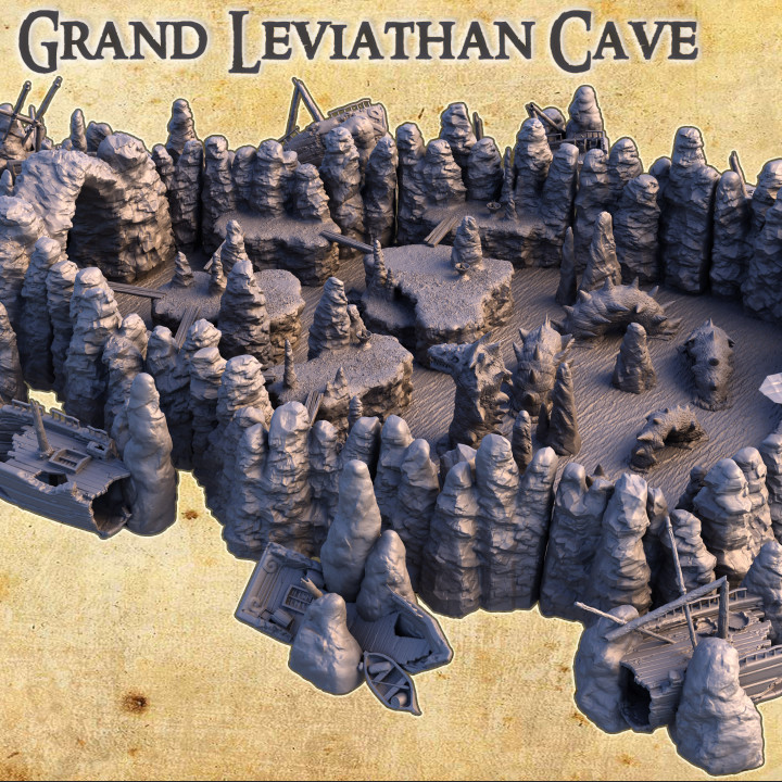3D Printable Grand Leviathan Cave - Tabletop Terrain - 28 MM by ...