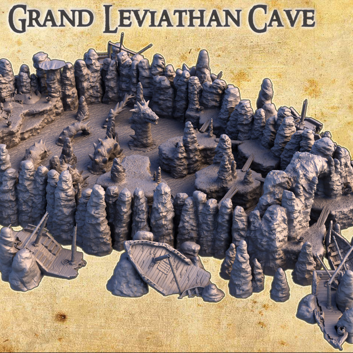 3D Printable Grand Leviathan Cave - Tabletop Terrain - 28 MM by ...