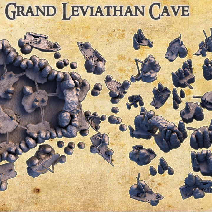 3D Printable Grand Leviathan Cave - Tabletop Terrain - 28 MM by ...