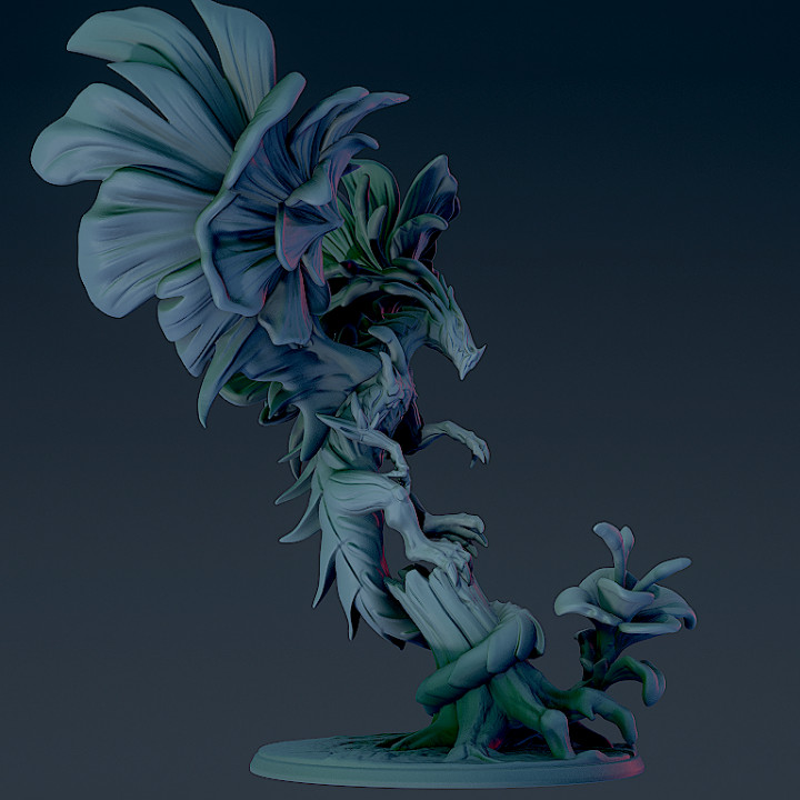 3D Printable Flower Dragon by MiniShev