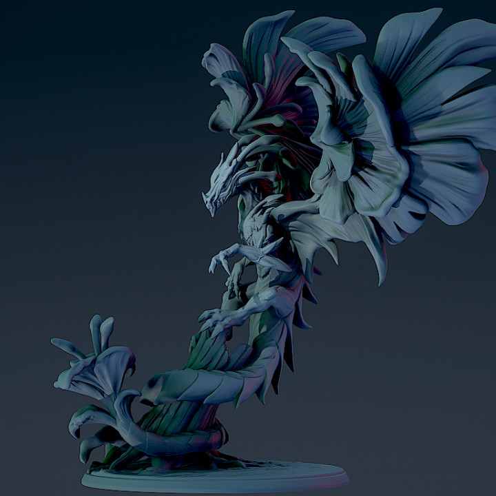 3D Printable Flower Dragon by MiniShev