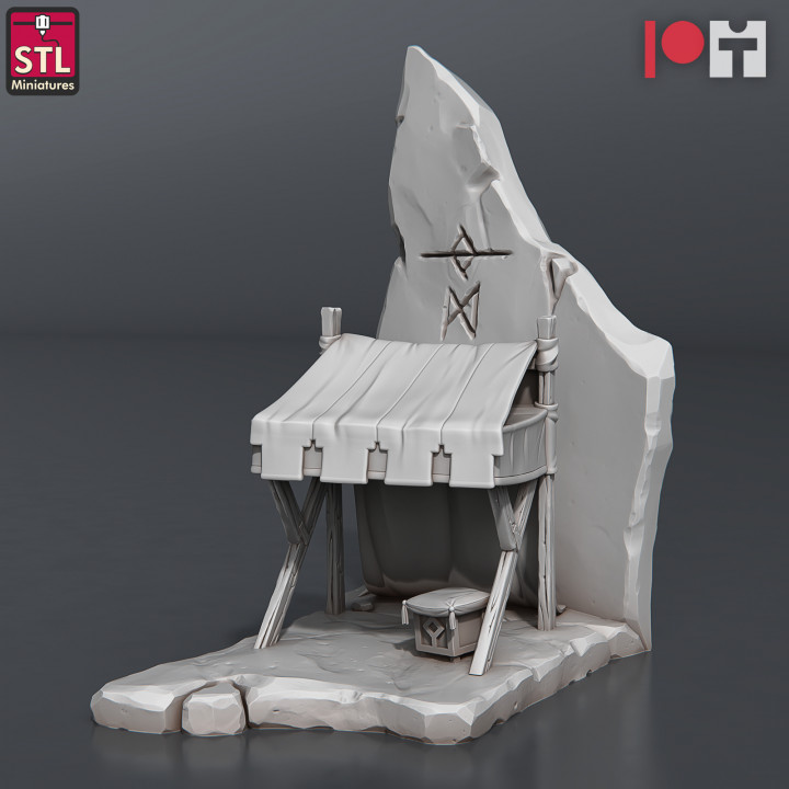 3D Printable Dwarven Camp Set by STL Miniatures
