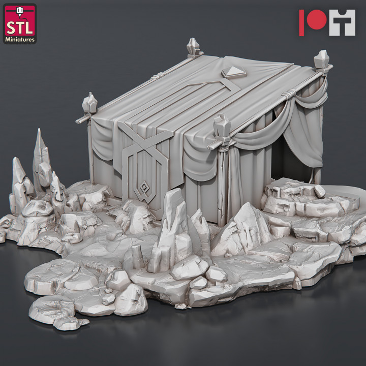 3D Printable Dwarven Camp Set by STL Miniatures