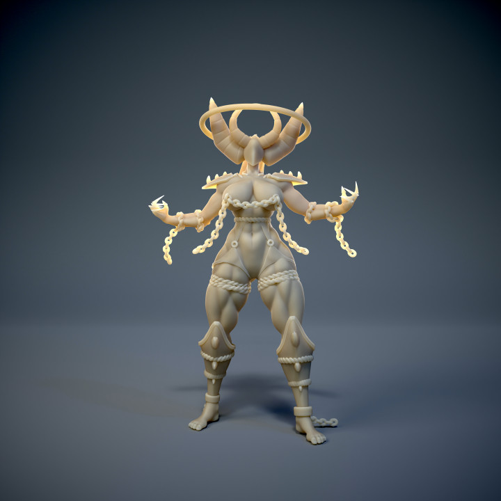 3D Printable Lusmon Chained Demon by Mad's Minis