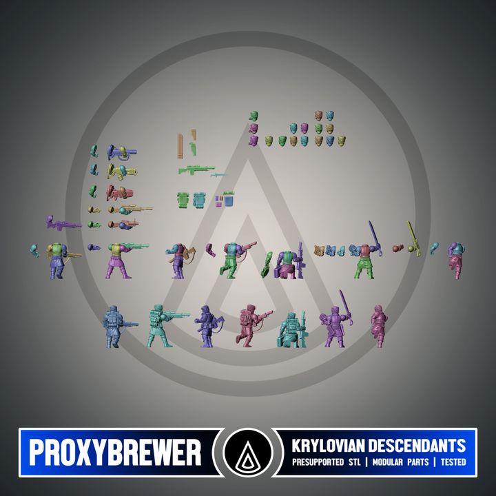 3D Printable Krylovian Descendants by ProxyBrewer