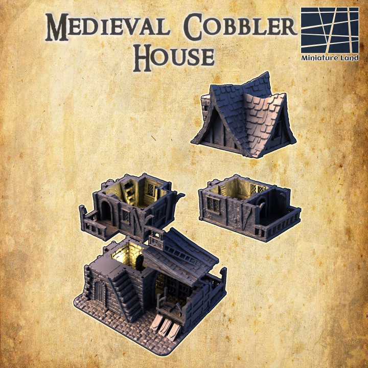 3D Printable Medieval Cobbler House - Tabletop Terrain - 28 MM by ...
