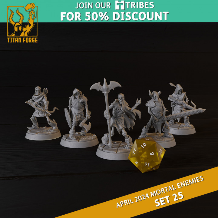 3D Printable RPG - Monsters DnD 5e - Mortal Enemies Set 25 by Titan ...