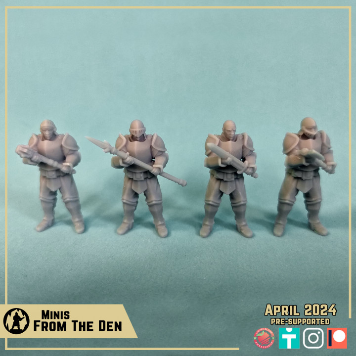 3D Printable Soldiers - Minis PACK by Minis From the Den