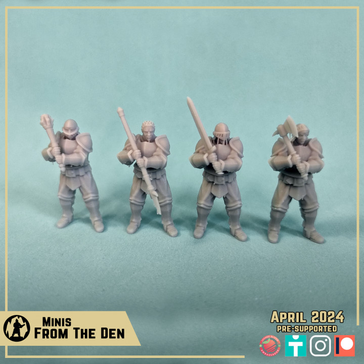 3D Printable Soldiers - Minis PACK by Minis From the Den